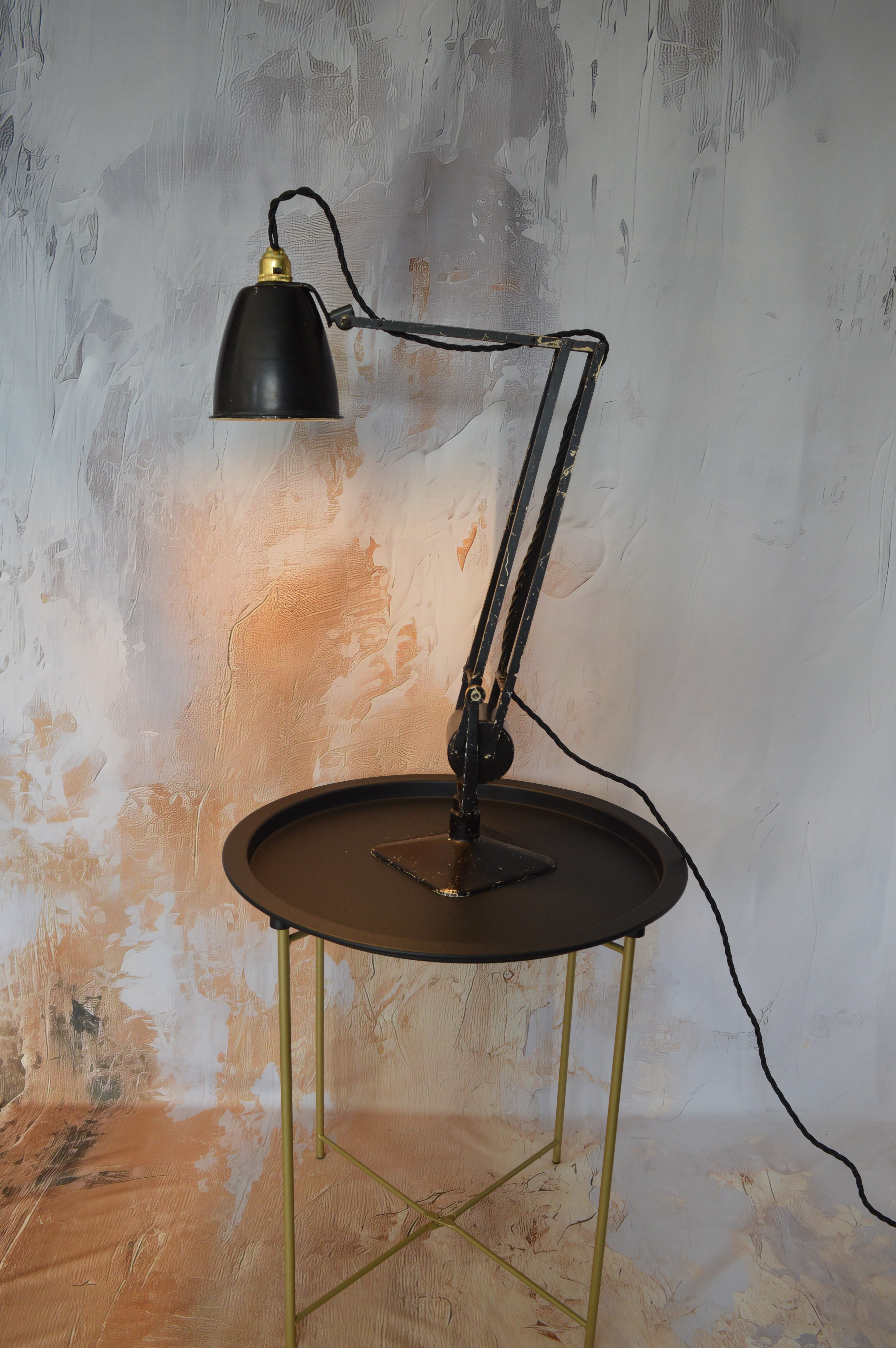 1940s Black Hadrill & Horstmann Desk Lamp – Echoes Of Time